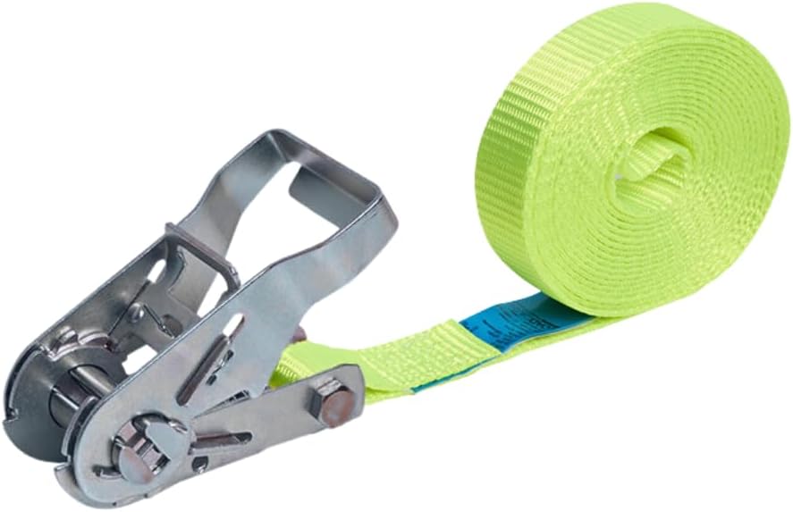 Lashing strap with ratchet 1000 daN 4m neon yellow | Loadcare